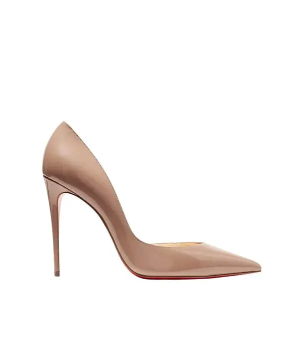 CHRISTIAN LOUBOUTIN Iriza 100 Patent-leather Pumps - Neutrals
