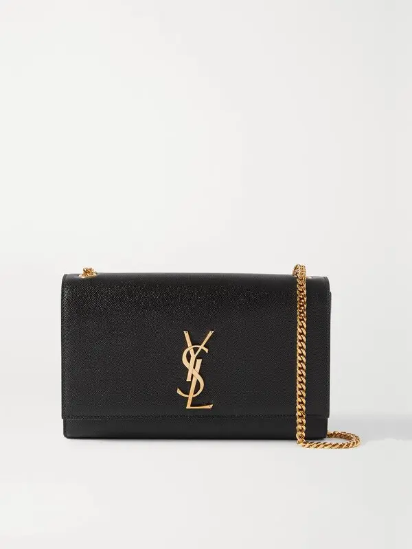 Saint Laurent Kate Embossed-leather Shoulder Bag - Black
