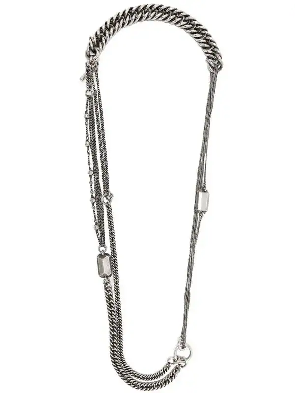 Ann Demeulemeester Charm-Detail Chain Necklace - Silver | Editorialist