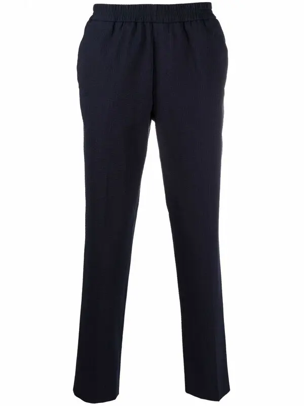 Harmony Textured Slim-fit Trousers