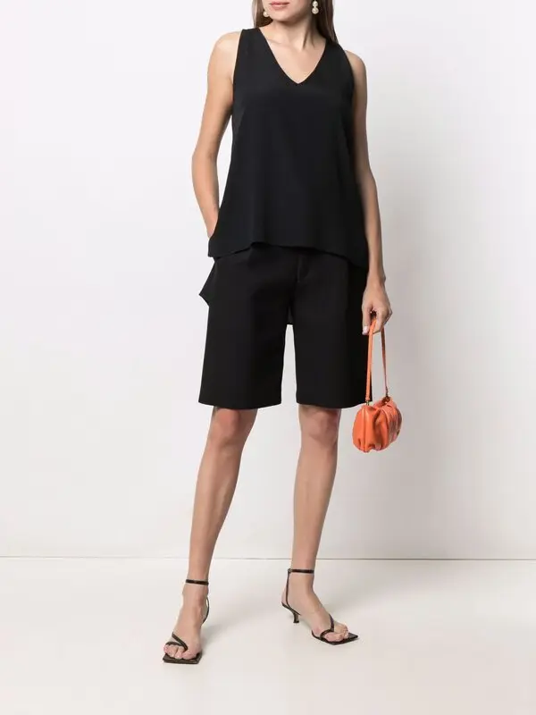BLANCA VITA V-neck Vest Top - Black
