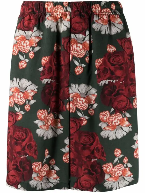 UNDERCOVERISM Rose-print Bermuda Shorts - Green