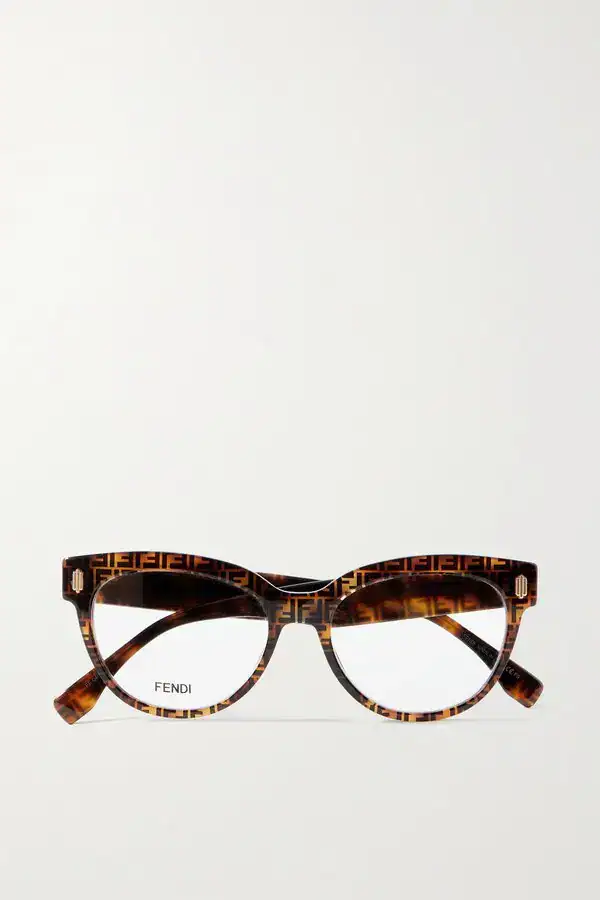 Fendi Cat-Eye Printed Acetate Optical Glasses In  display picture 2