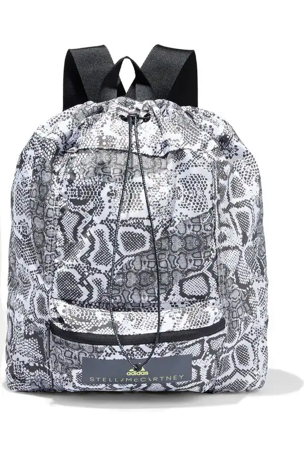 adidas black and white snake backpack Adidas By Stella Mccartney Snake-Print Shell Backpack In Black - 45% Off