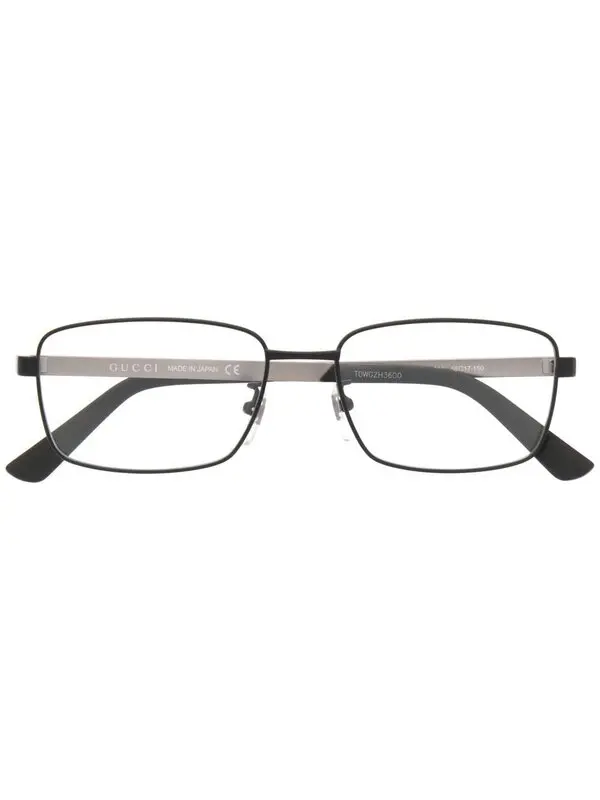 Gucci Stripe Detailing Rectangular-frame Eyeglasses