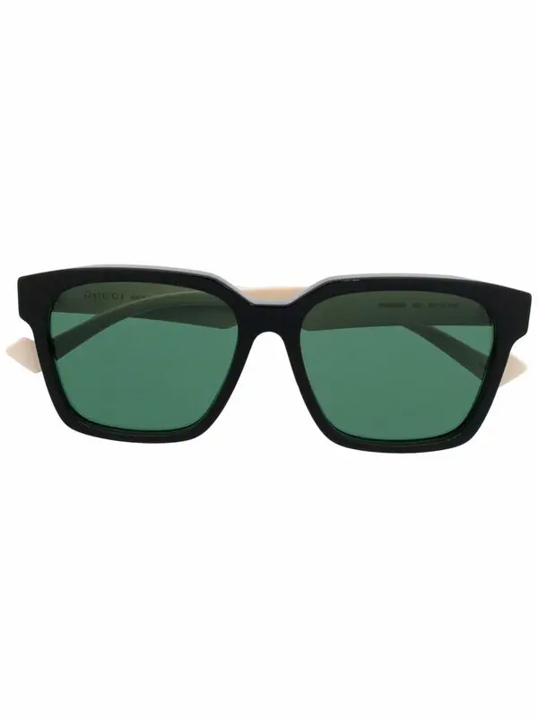 Gucci New Authentic Two Tones Ombré Square Sunglasses Square-frame Double G sunglasses in dark tortoiseshell  main image 4