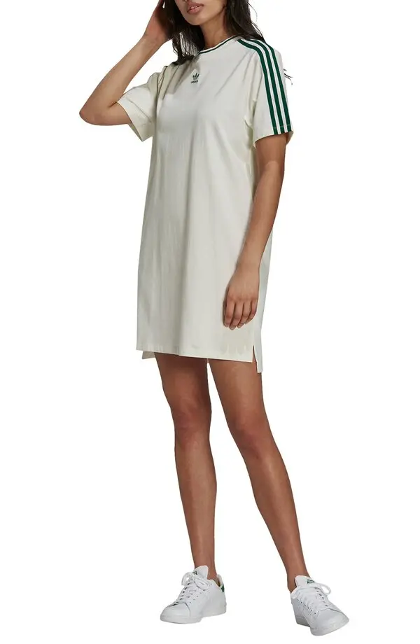 adidas white t shirt dress adidas Always Original Laced Tee Dress - White