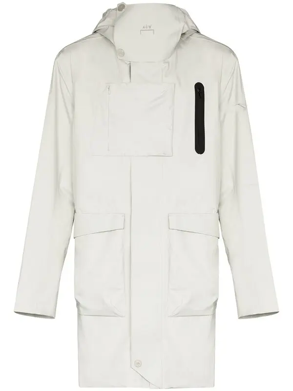 A-COLD-WALL* Concealed-fastening Hooded Mid-length Jacket