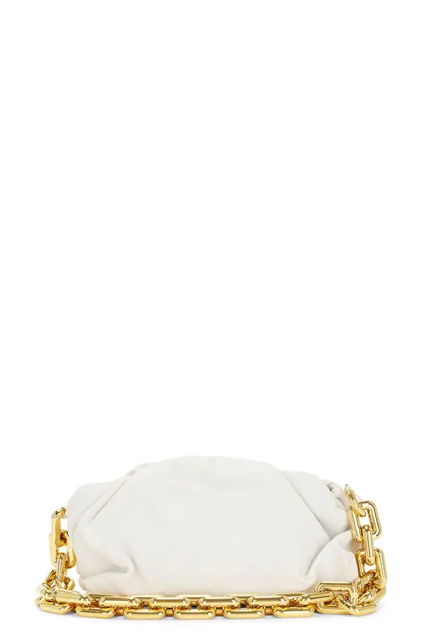 Bottega Veneta The Chain Pouch Shoulder Bag - Chalk & Gold