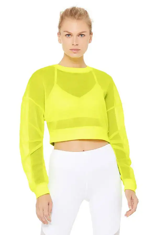 alo YOGA ドリームライト ロングスリーブ トップ S YELLOW Alo Yoga releases sunshine colorway across spring 2026 collection