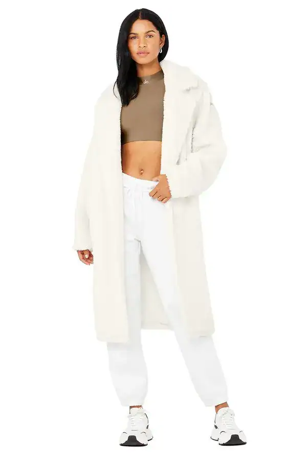 Alo Yoga Sherpa Trench Jacket - Ivory | Editorialist
