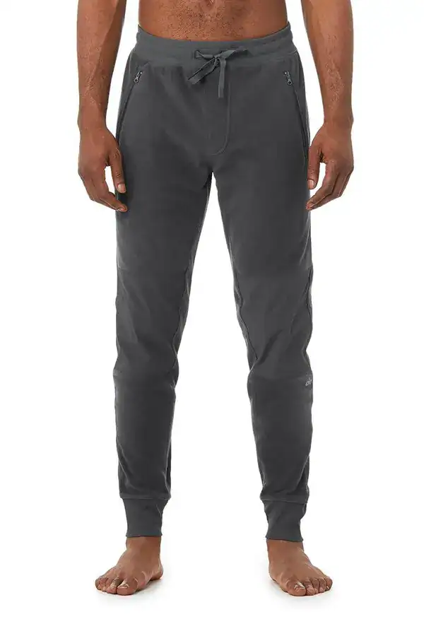 Alo Yoga Polar Moto Jogger Pants In Anthracite 41% Off