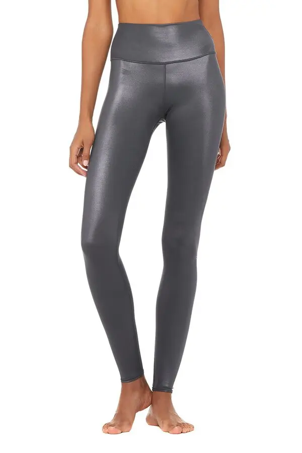 Alo Yoga High-Waist Shine Legging Shine In Anthracite 30% Off