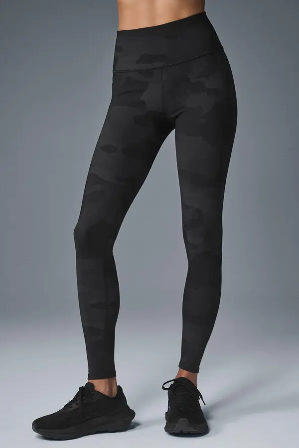 Alo Yoga High-waist Camo Vapor Legging - Black Camouflage