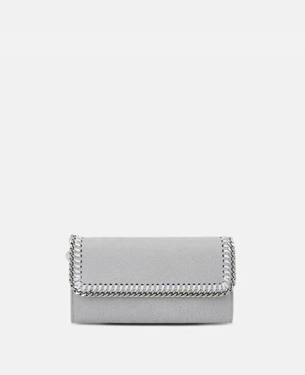 Stella McCartney Falabella Flap Continental Wallet - Grey