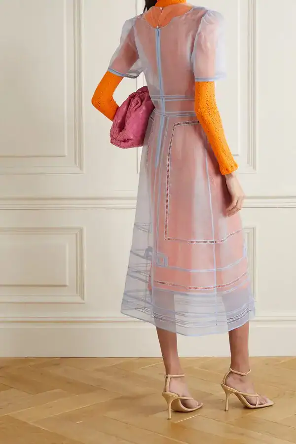 fendi organza dress Fendi Silk Organza Dress in Multicolour - 3,150