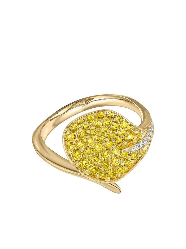 PRAGNELL 18kt Yellow Wildflower Honeysuckle Diamond Ring