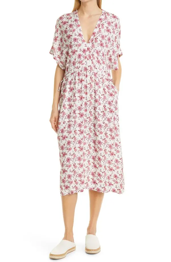rag and bone pink dress Rag & Bone Ines Sleeveless Poplin Maxi Dress in Pink