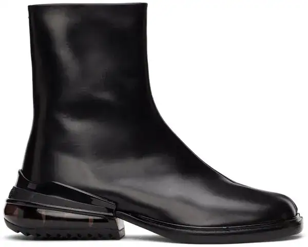 Maison Margiela Black Airbag Heel Tabi Boots In H8206 Black - 34 