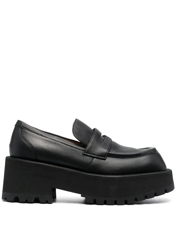 Marni Square-Toe Platform Loafers In Black 30% Off Editorialist