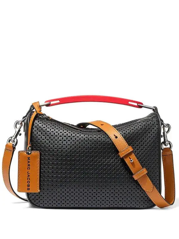 Marc Jacobs The Soft Box 23 Perforated Crossbody Bag - Black