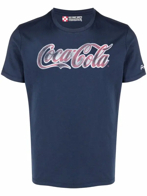 MC2 SAINT BARTH Coca-cola Logan Print T-hirt - Blue | Editorialist