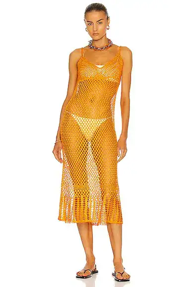 Cult Gaia Silena Crochet Dress In Orange In Sunburst - 44% Off |  Editorialist