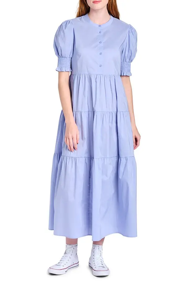 knee length dresses for ladies Pink Striped Brielle Midi Dress main image 1