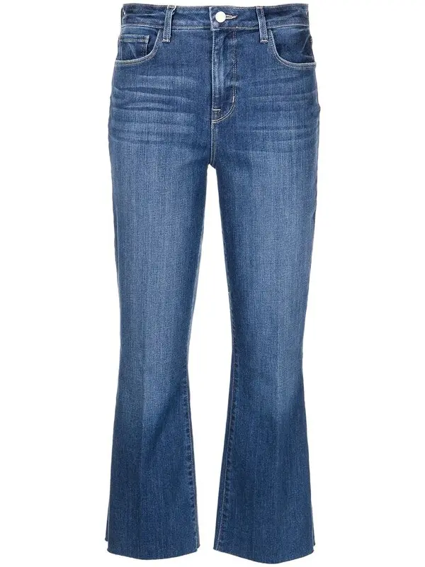 L'Agence Kendra Cropped Flare Jeans