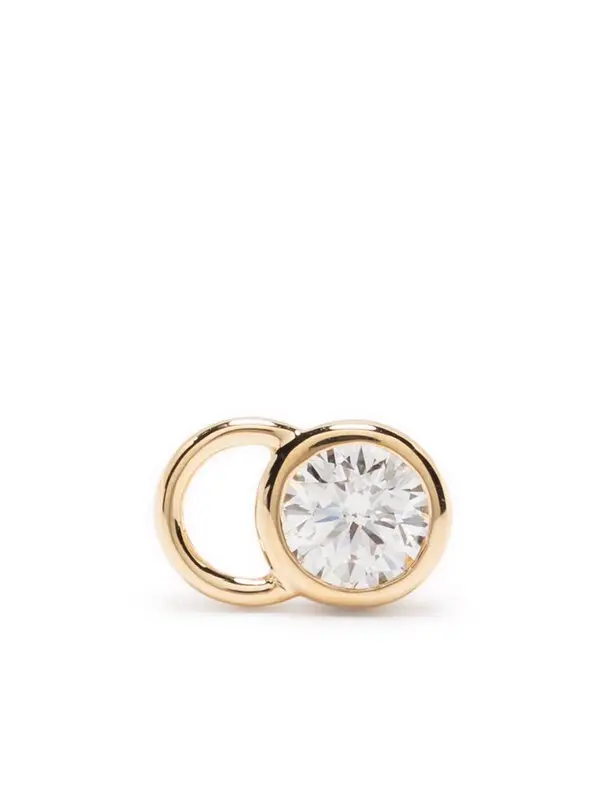 COURBET 18kt Recycled Yellow Diamond Mono Stud Earring - Gold