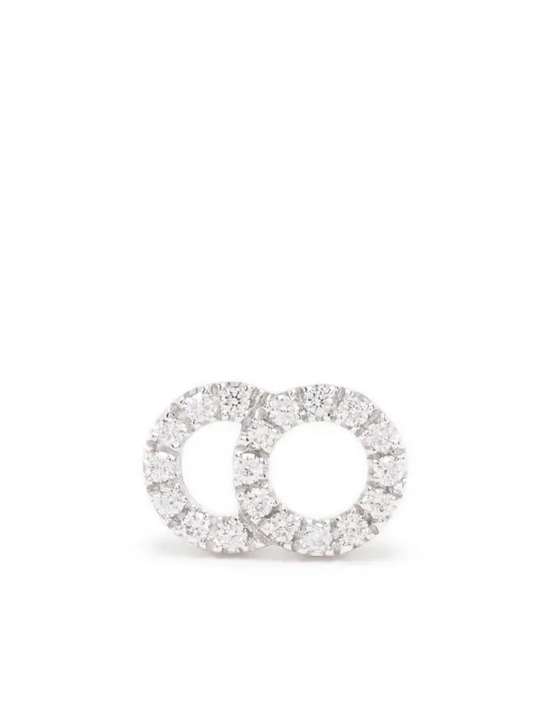 COURBET 18kt Recycled White Gold Celeste Mono Stud Earring - Silver