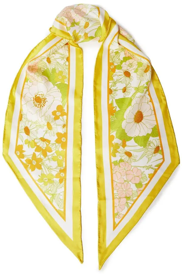 Buy Zimmermann Printed Silk-twill Scarf - Yellow At 47% Off | Editorialist