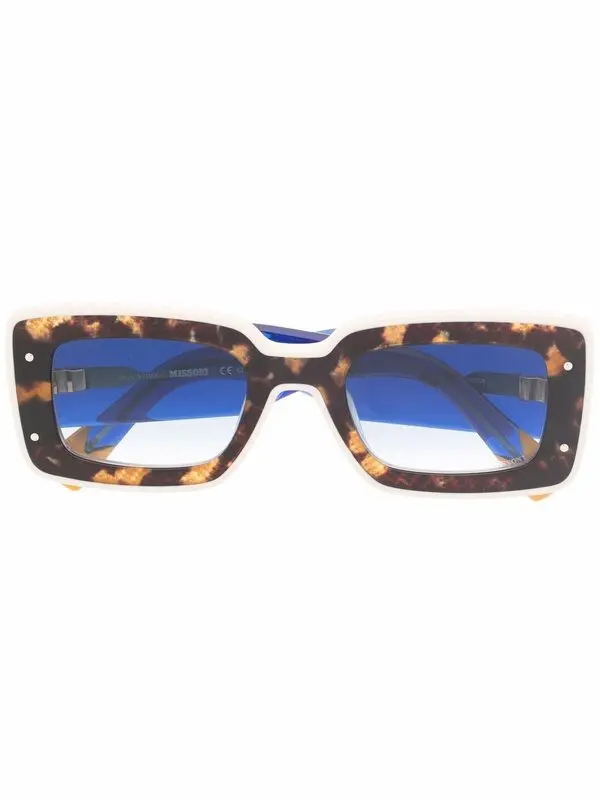 Missoni Tortoiseshell Rectangular Sunglasses