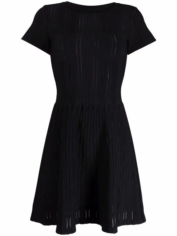 black knitted skater dress Only Mini Knitted Skater Dress in Black