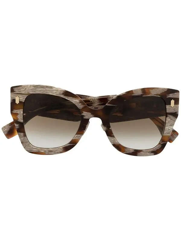 Fendi Python Cat-Eye Sunglasses - Brown | Editorialist display picture 2
