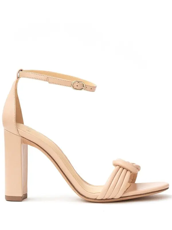 ALEXANDRE BIRMAN Vicky 90mm Leather Sandals - Neutrals