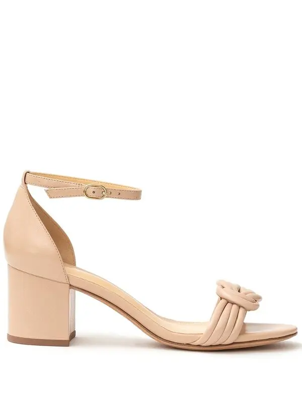 ALEXANDRE BIRMAN Vicky 60mm Leather Sandals - Neutrals