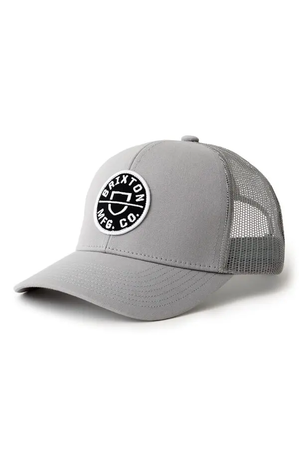 Brixton Crest Trucker Hat - Grey | Editorialist