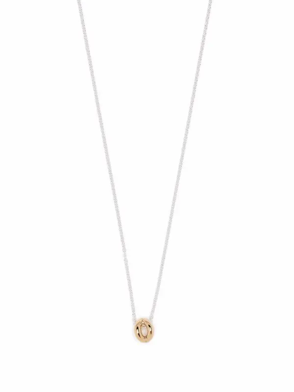 Le Gramme 18kt Yellow Gold And Sterling Entrelacs Pendant Necklace - Silver