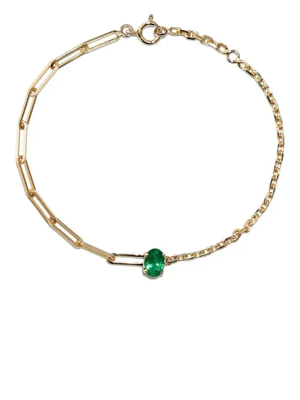 Yvonne Léon 18kt Yellow Emerald Bracelet