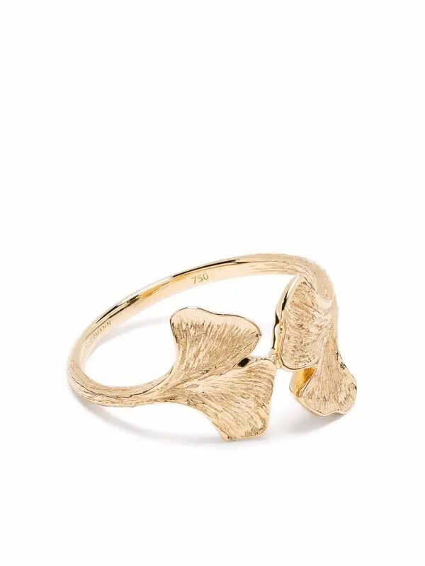 AURÉLIE BIDERMANN 18kt Yellow Ginkgo Ring