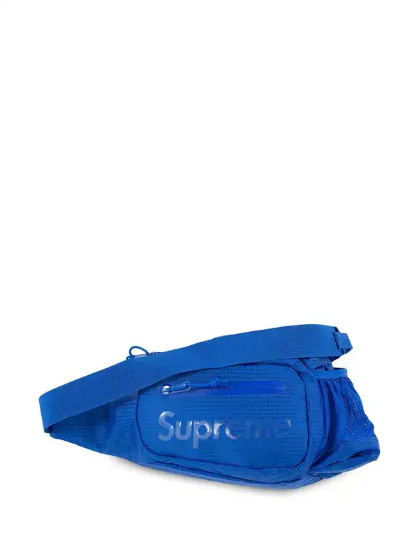 Supreme Logo-Print Sling Bag - Blue | Editorialist