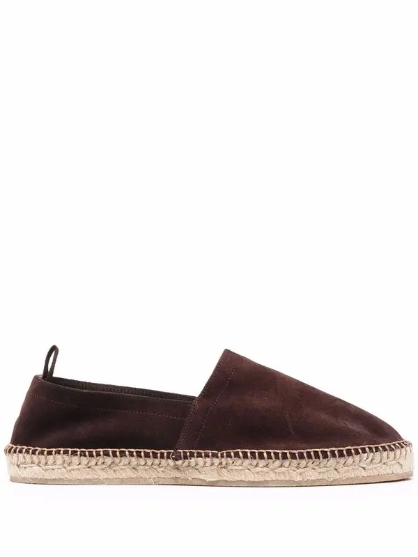 SCAROSSO Pablo Suede Espadrilles - Brown