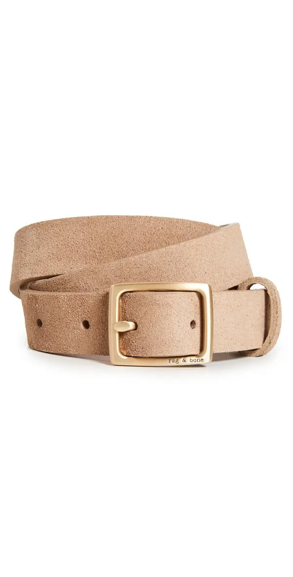Rag & Bone Baby Boyfriend Leather Belt - Camel