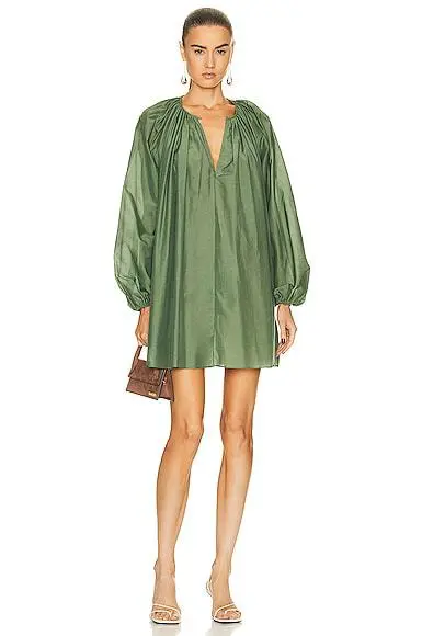 matteau voluminous mini dress Matteau Voluminous Mini Dress In Green In Fern - 58% Off