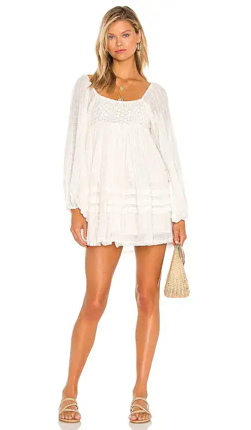 Free People Ari Mini Dress In Ivory - 9% Off | Editorialist
