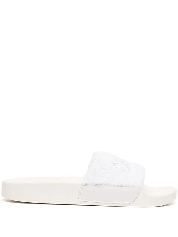 Senso Elly Logo-embroidered Slides - White