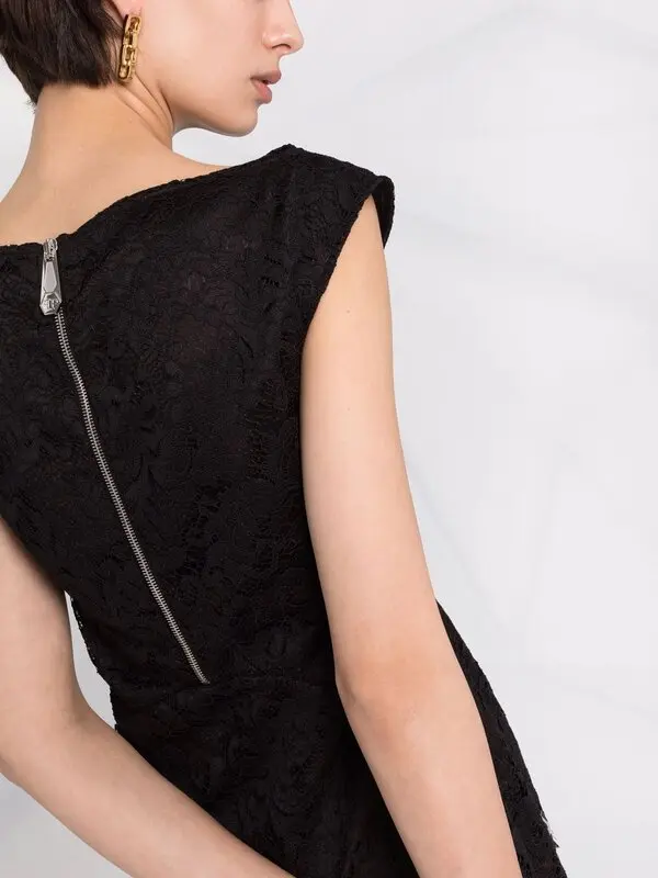 Philipp Plein Lace Sleeveless Blouse - Black