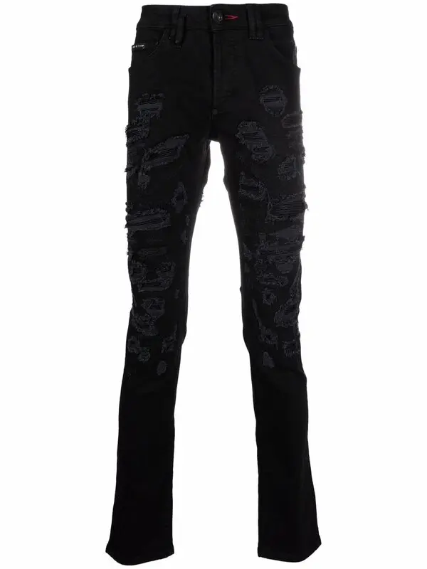 Philipp Plein Super-straight Destroyed Jeans