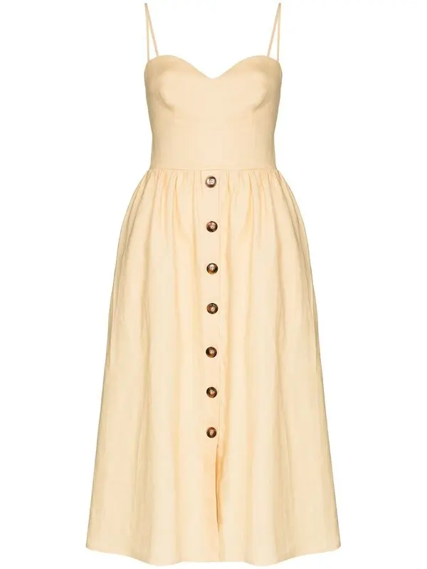 reformation cale linen dress Reformation Cale Linen Dress - Ochre